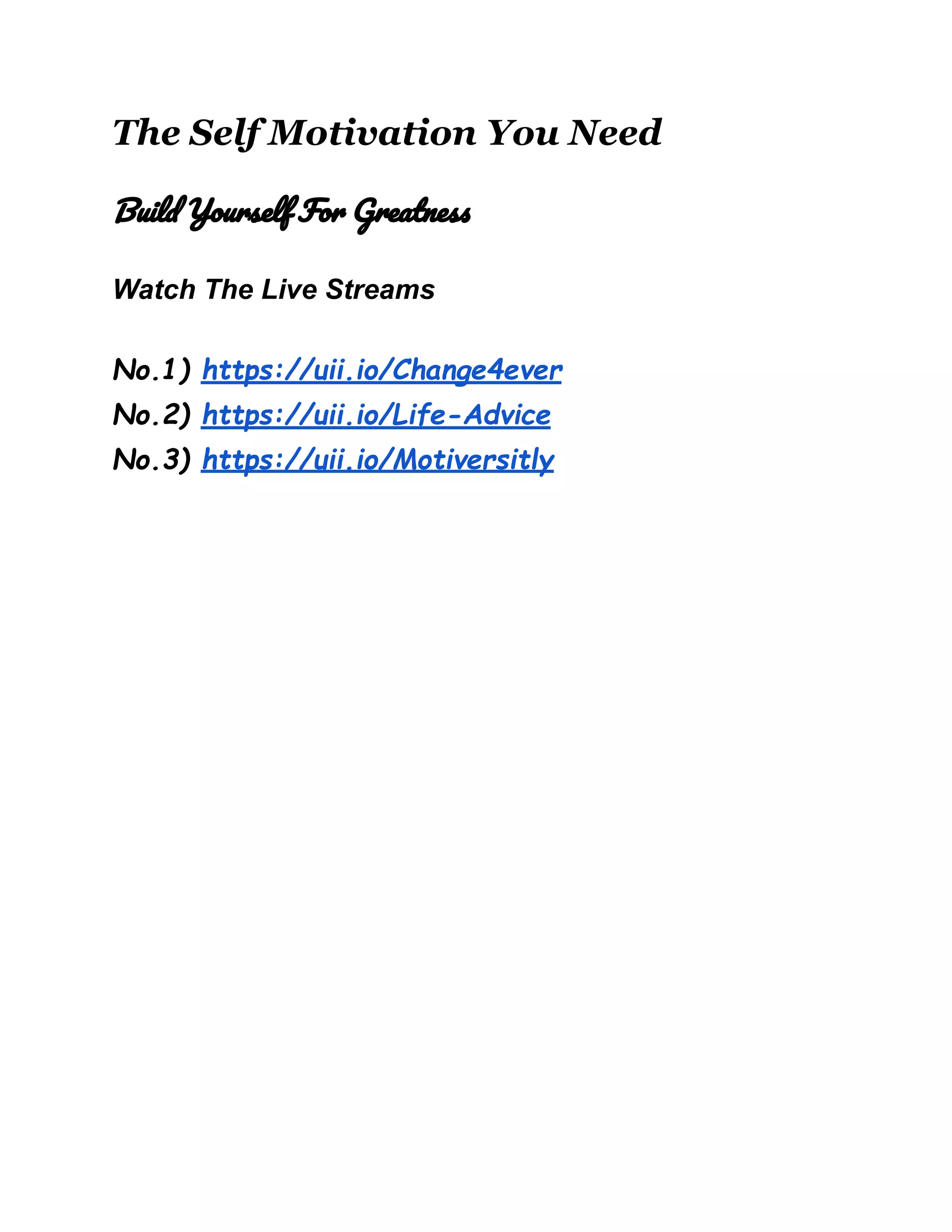 The self motivation you need | PDF