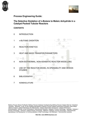 The Selective Oxidation of n-Butane to Maleic Anhydride in a Catalyst ...
