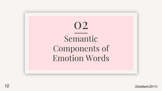 The semantics of emotions, ch4 | PPT