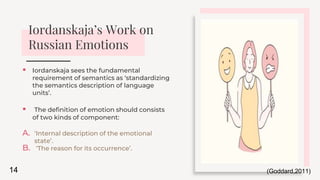 The semantics of emotions, ch4 | PPT