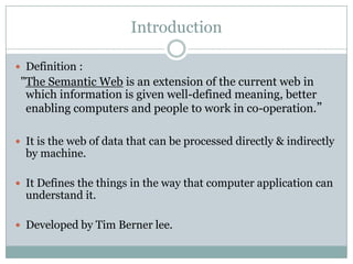 The semantic web | PPTX