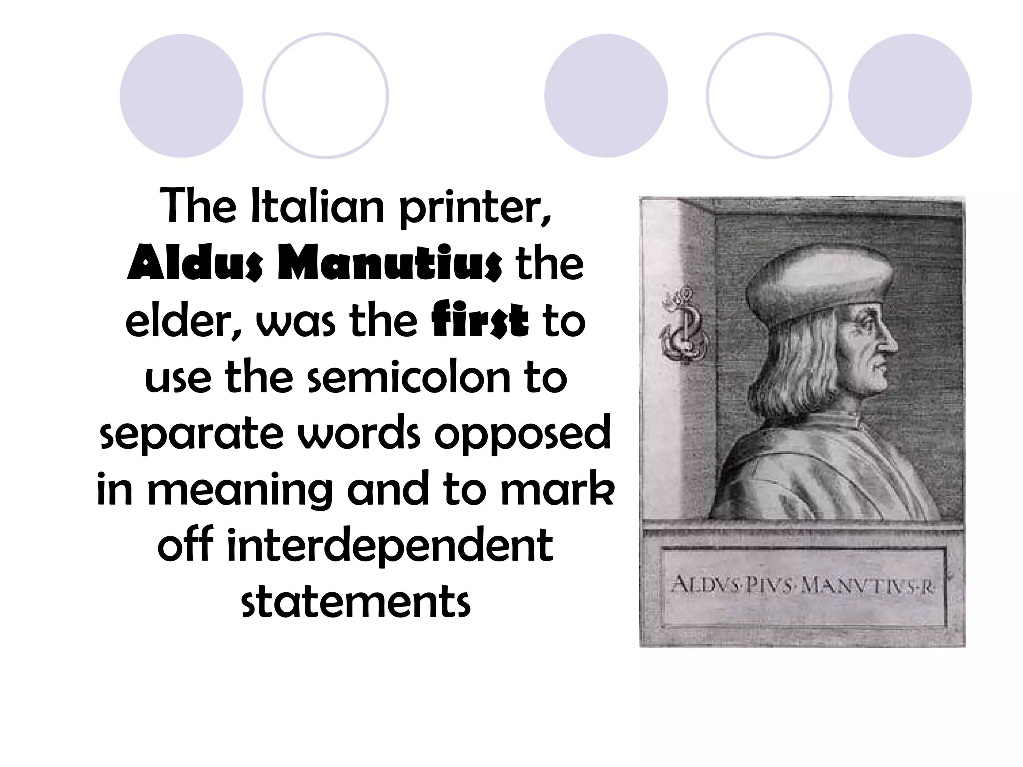 The semi colon | PPT