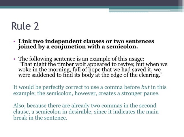 Tips for Using Semi-Colons | PPT