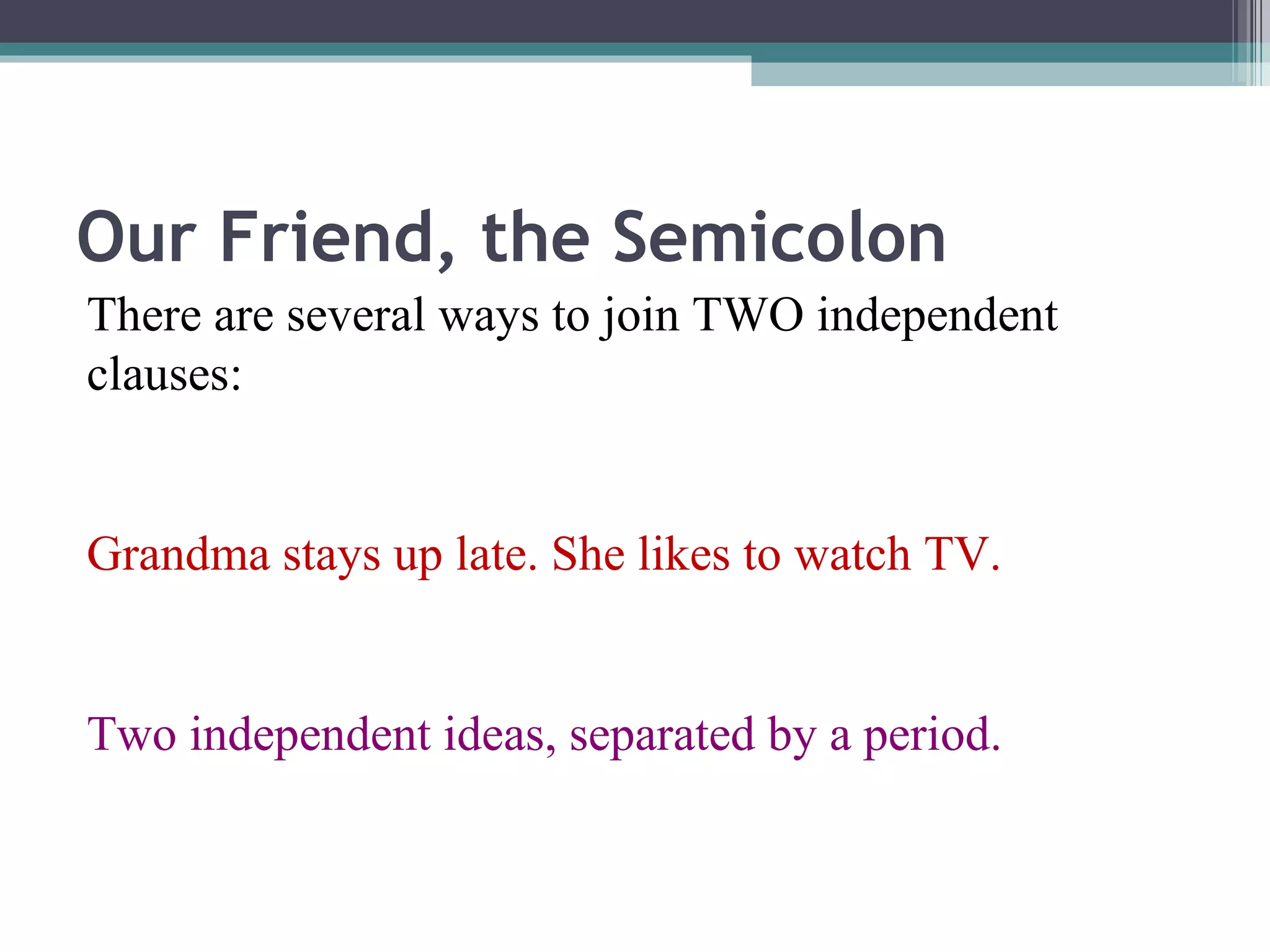 The semicolon power point 2010 | PPT