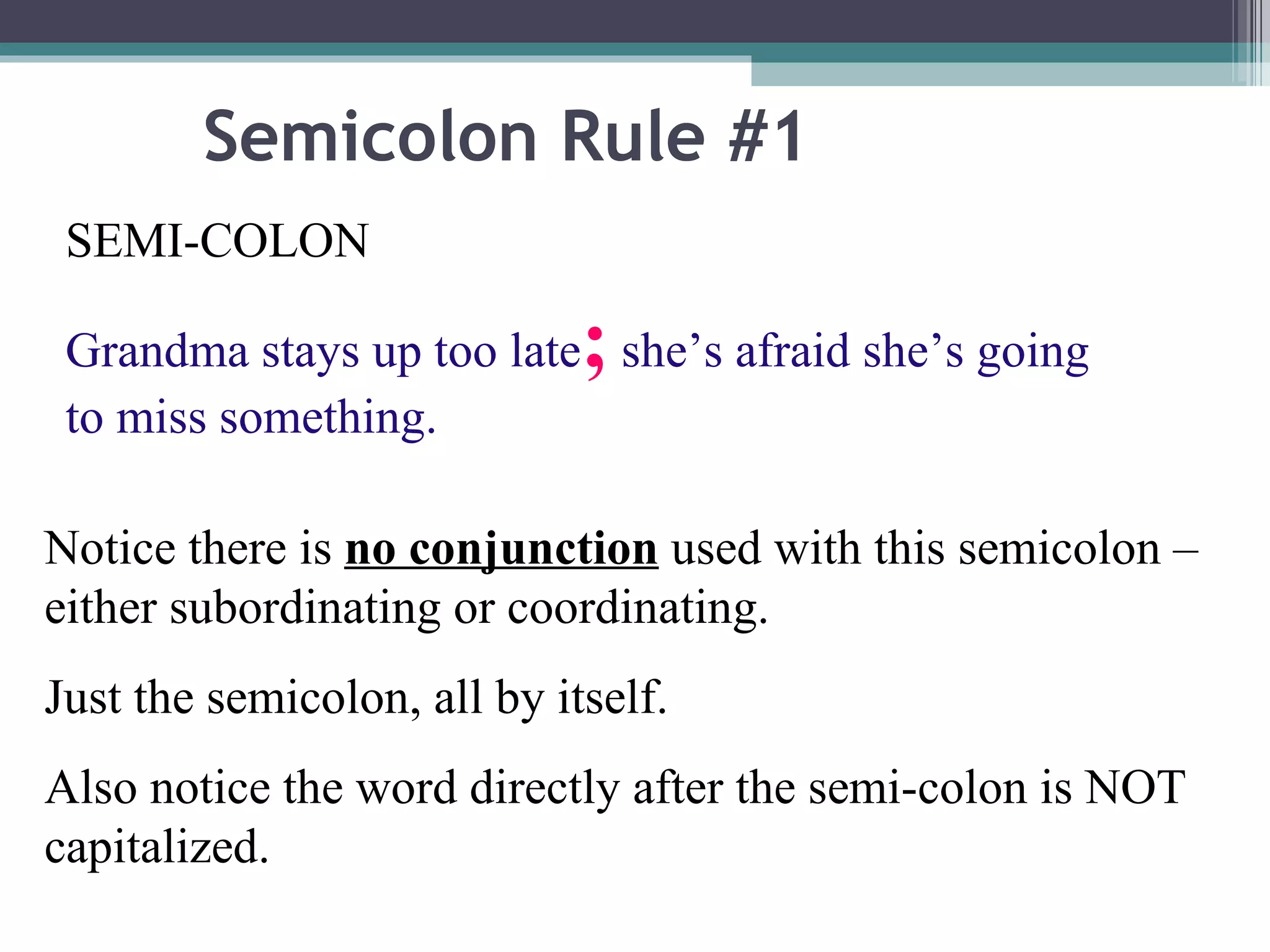 The semicolon power point 2010 | PPT