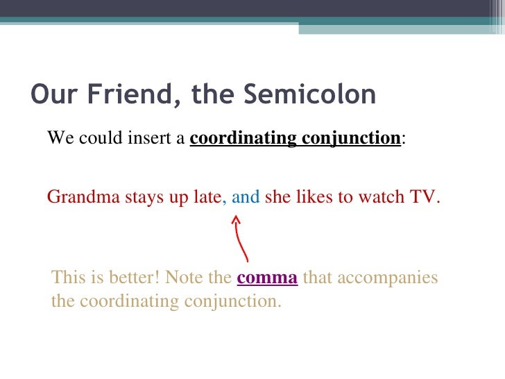The semicolon power point 2010