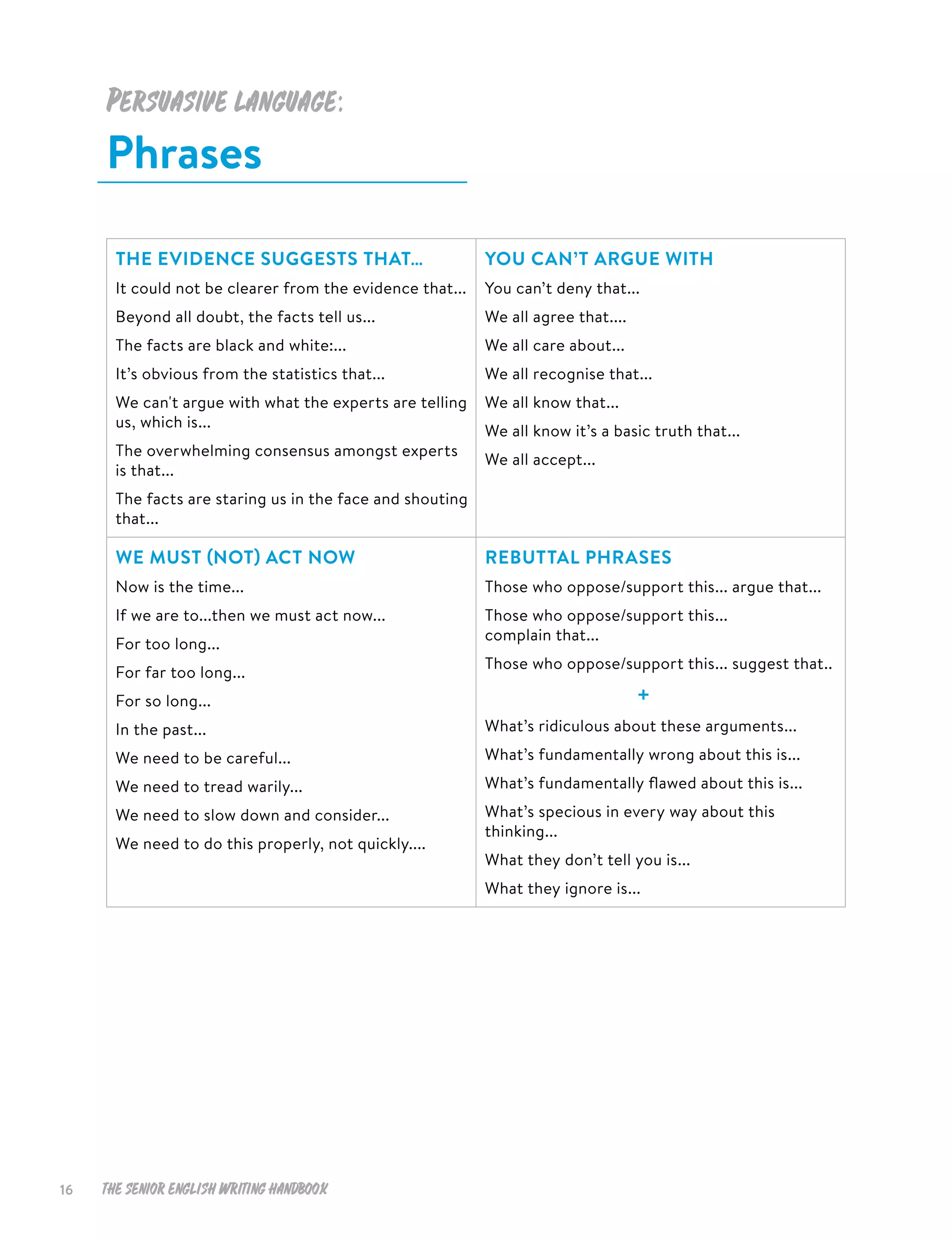 The Senior English Writing Handbook - Third Edition | PDF