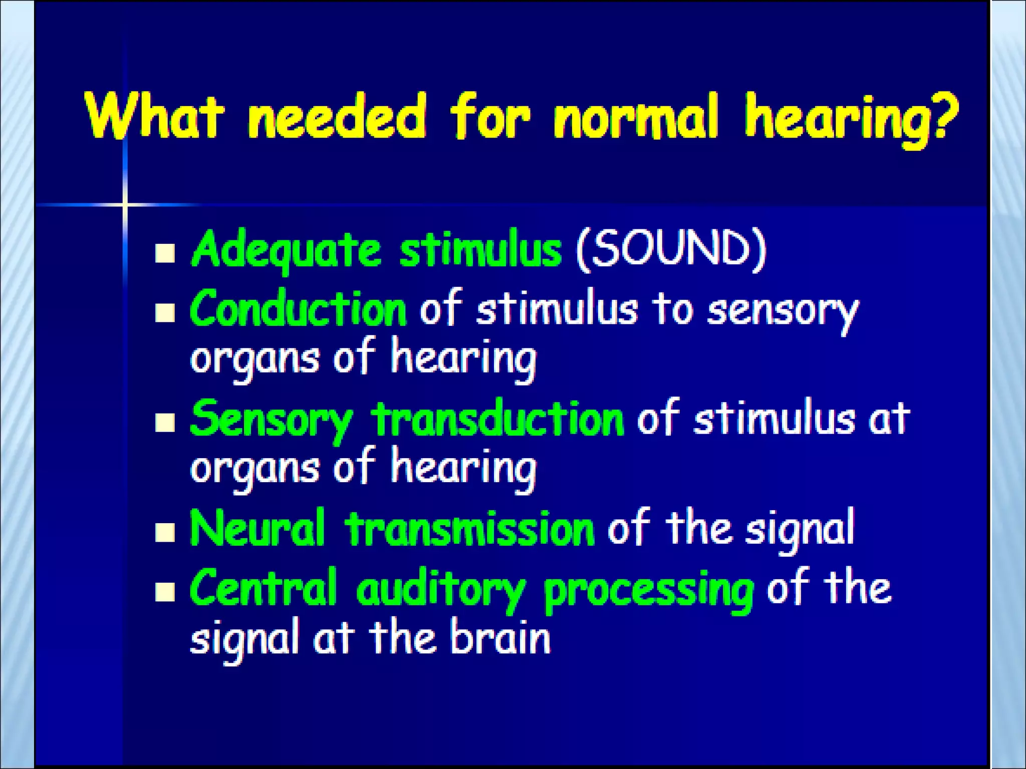 The sense of hearing | PPT