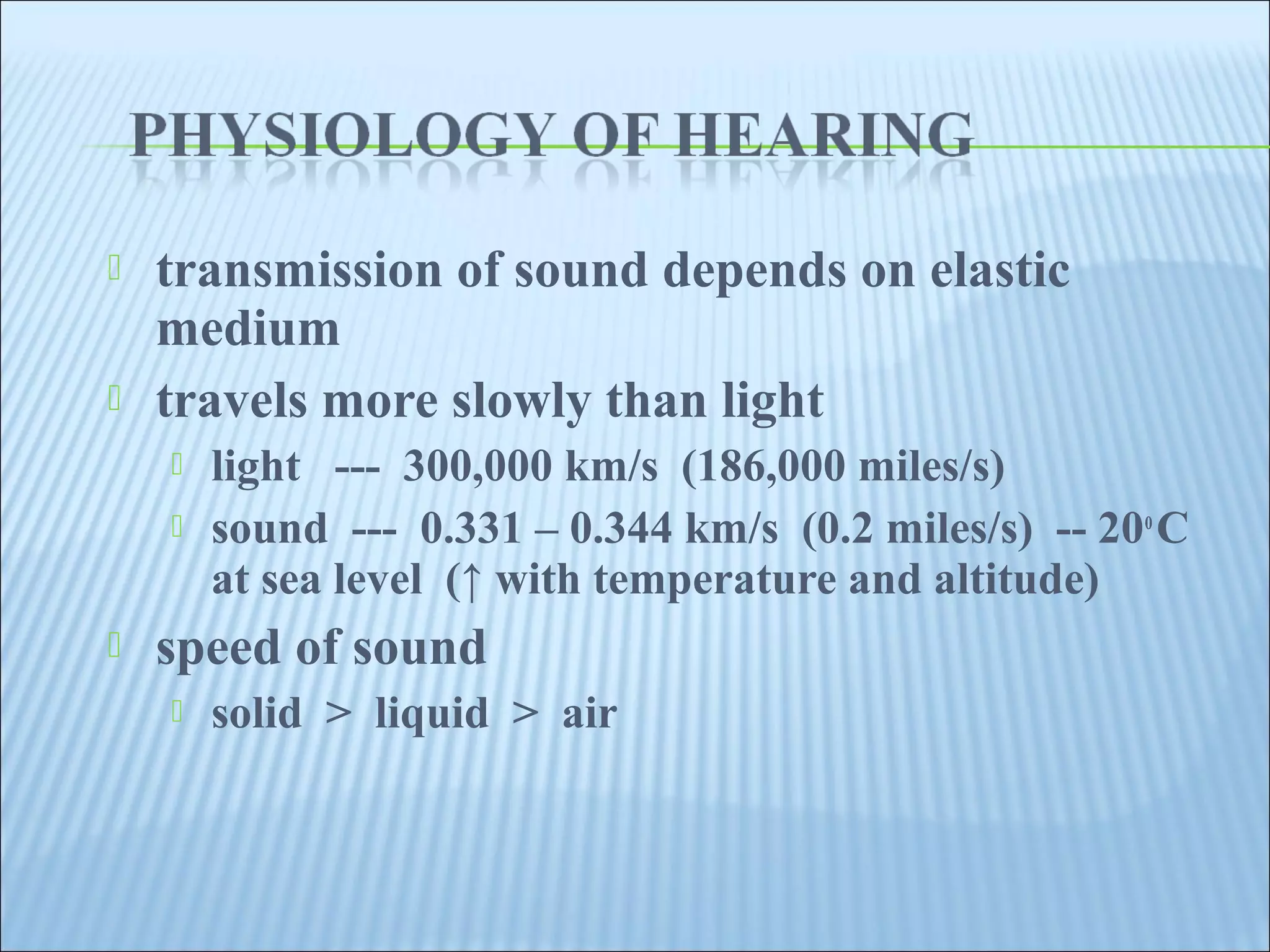 The sense of hearing | PPT