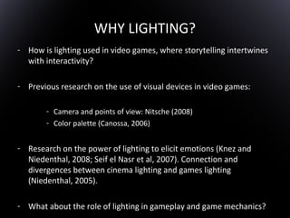 The Sense of Lighting inside Game Worlds | PPT