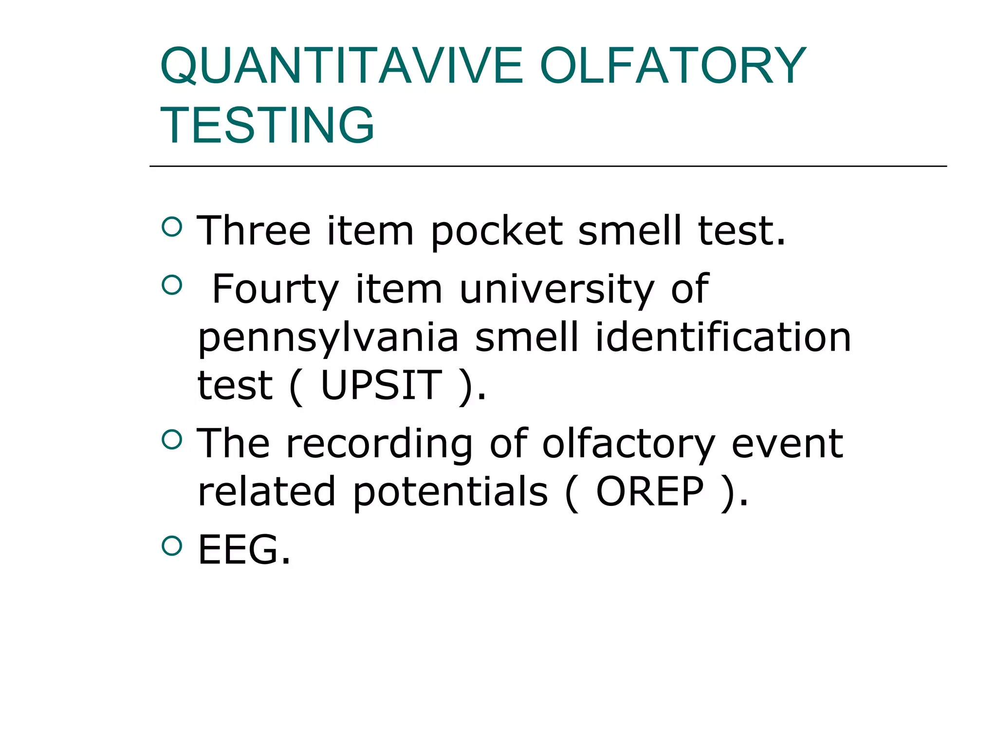 Anatomy & Physiology Of Olfactory System | PPT