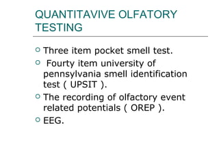 Anatomy & Physiology Of Olfactory System | PPT