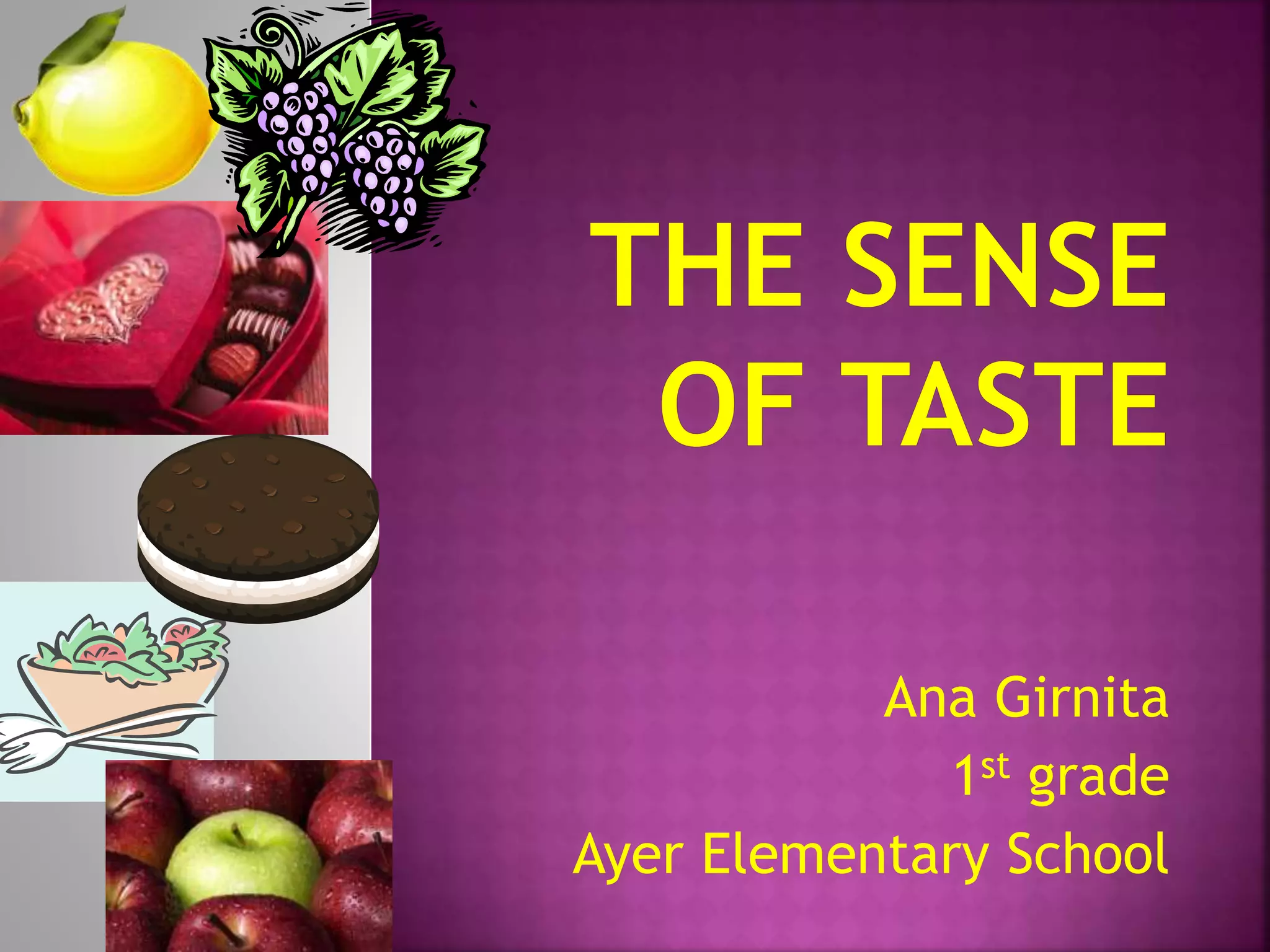 1st Grade - the sense of taste | PPTX