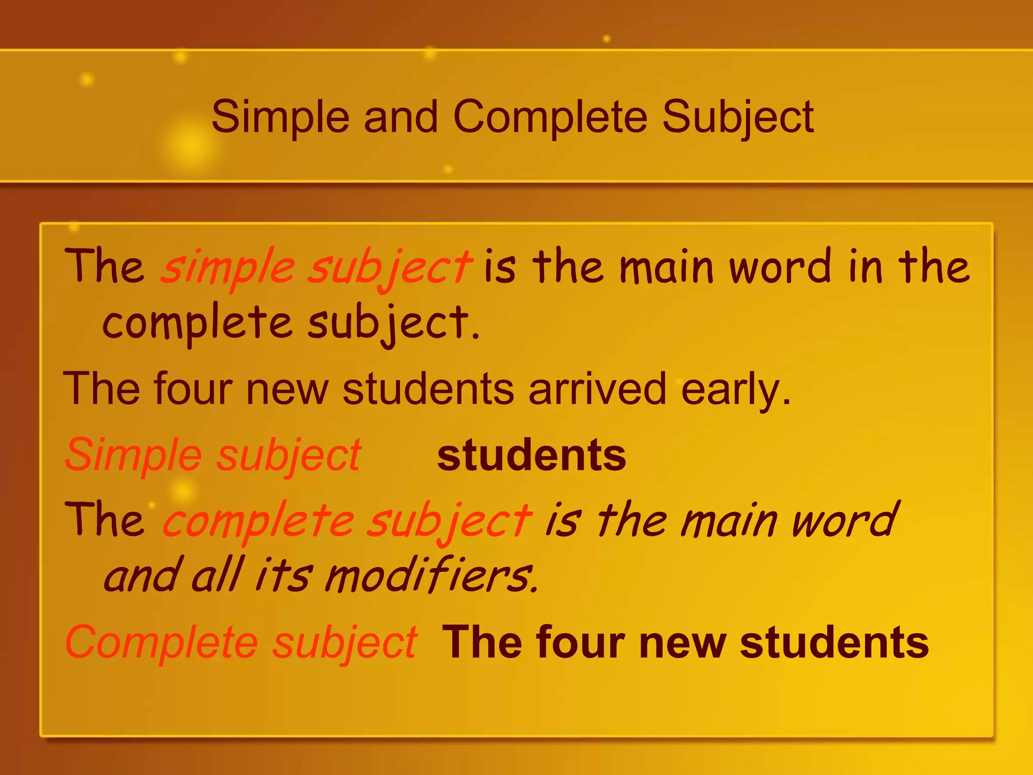 The sentence | PPT