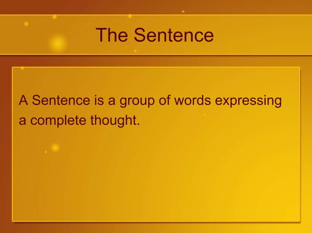 The sentence | PPTX