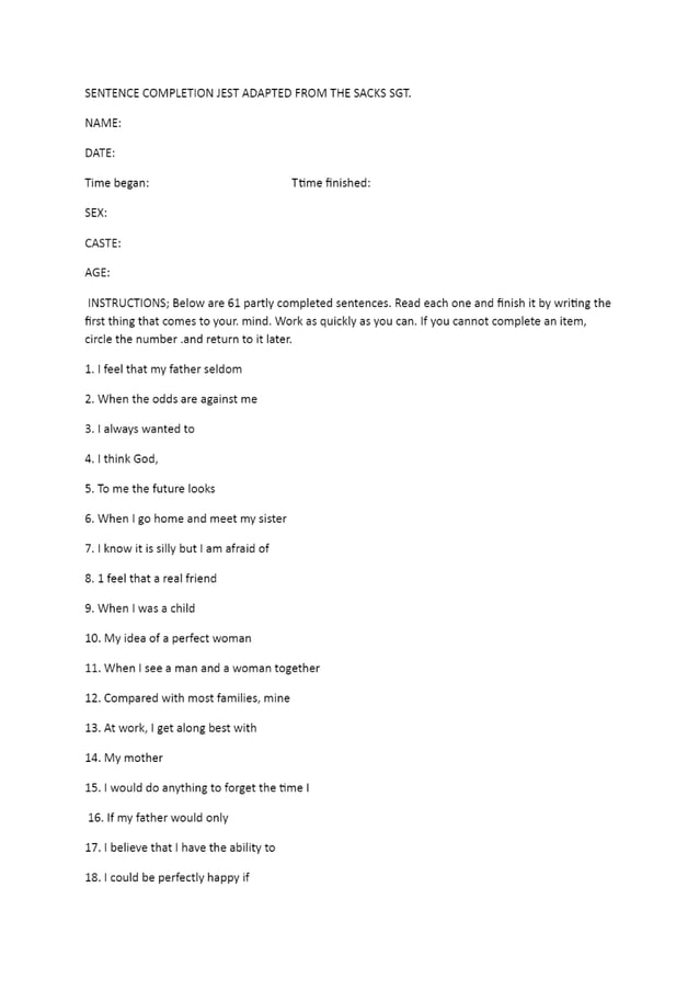 The Sentence Completion Test.pdfhhhhhhhh | PDF