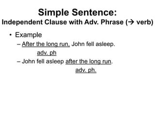 The sentence & simple sentence | PPTX