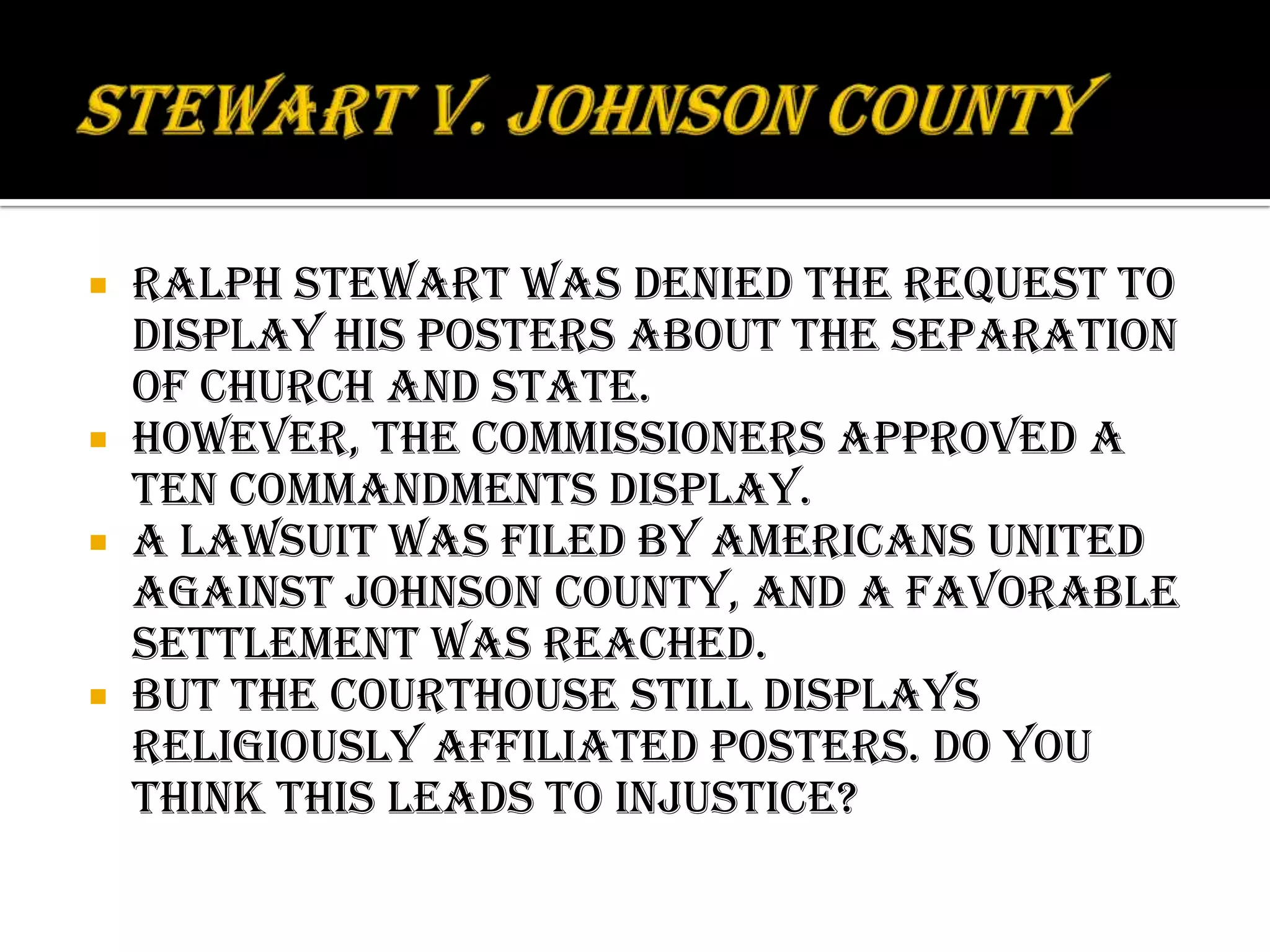 The separation of church and state and the first amendment | PPTX