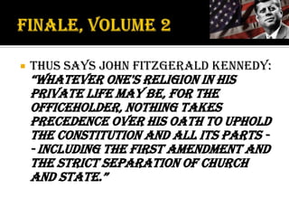The separation of church and state and the first amendment | PPTX
