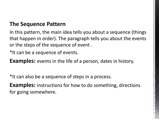 The sequence pattern | PPT