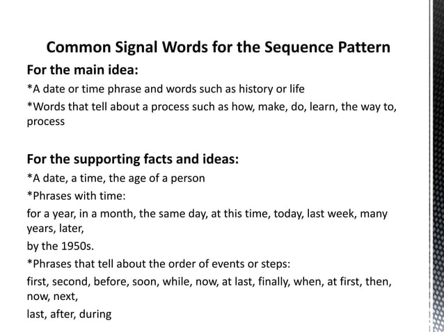 The sequence pattern | PPT