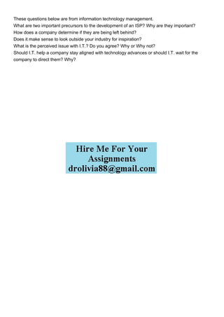 These questions below are from information technology manage.pdf