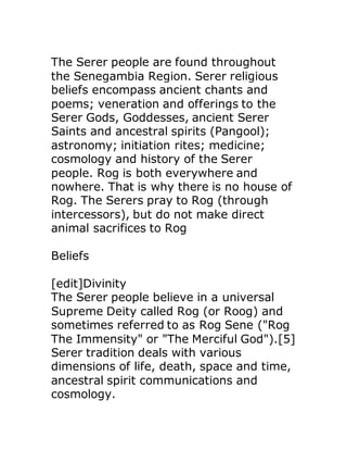 The serer religion.. | PDF