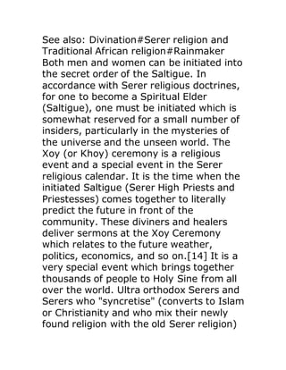 The serer religion.. | PDF