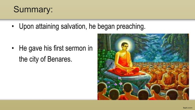 The sermon at Benares | PPSX | Buddhism | Religion & Spirituality