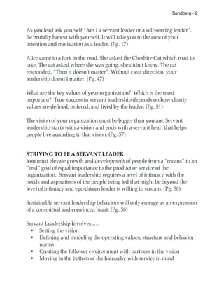 The Servant Leader | PDF