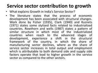 The service sector as a determinant of economic | PPTX