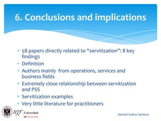 The servitization of manufacturing | PPTX