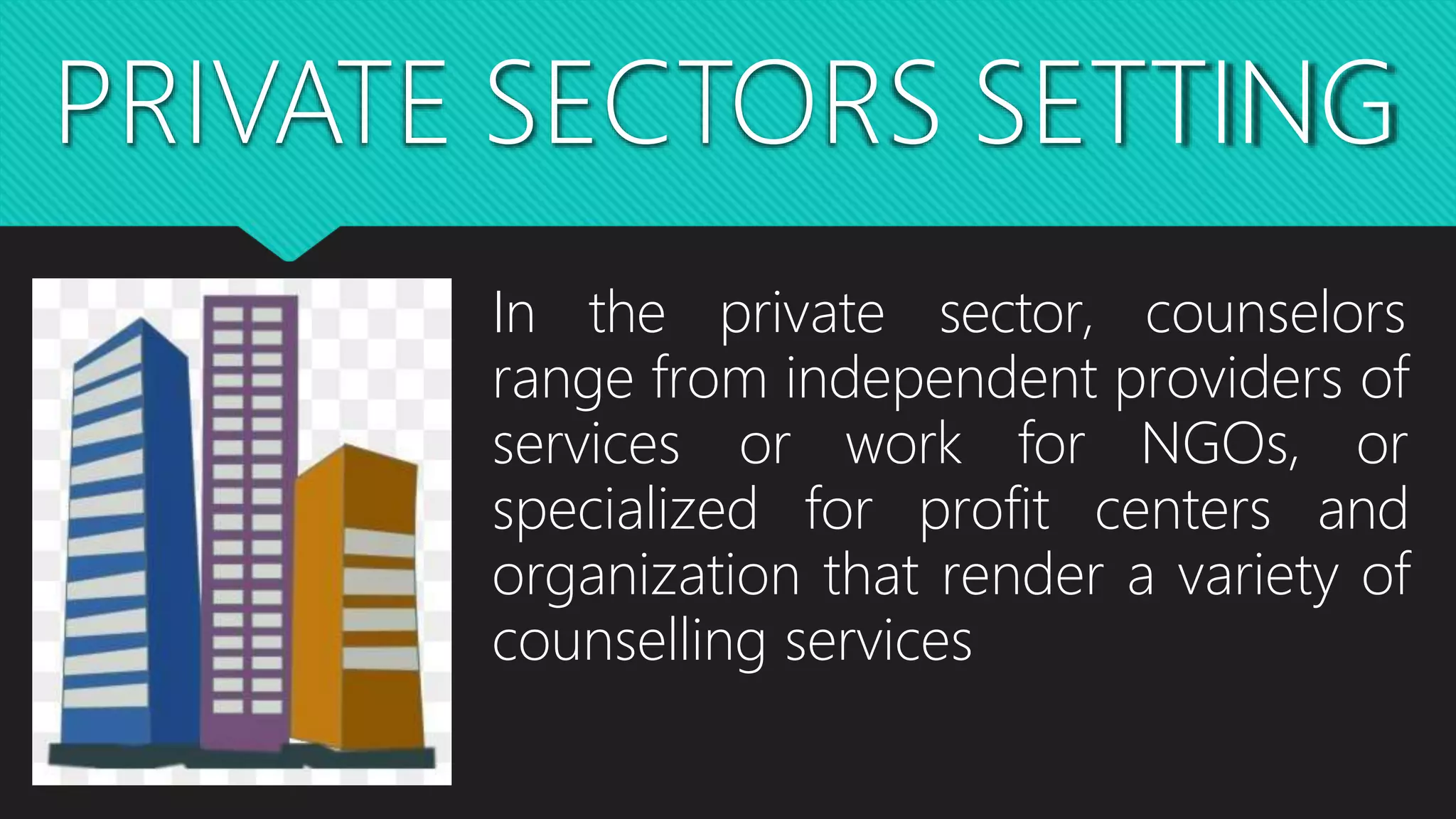 The process, setting and tools of counseling. | PPTX