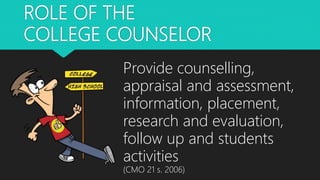 The setting, processes, methods, and tools in counseling | PPTX