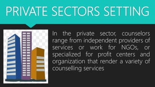 The setting, processes, methods, and tools in counseling | PPTX