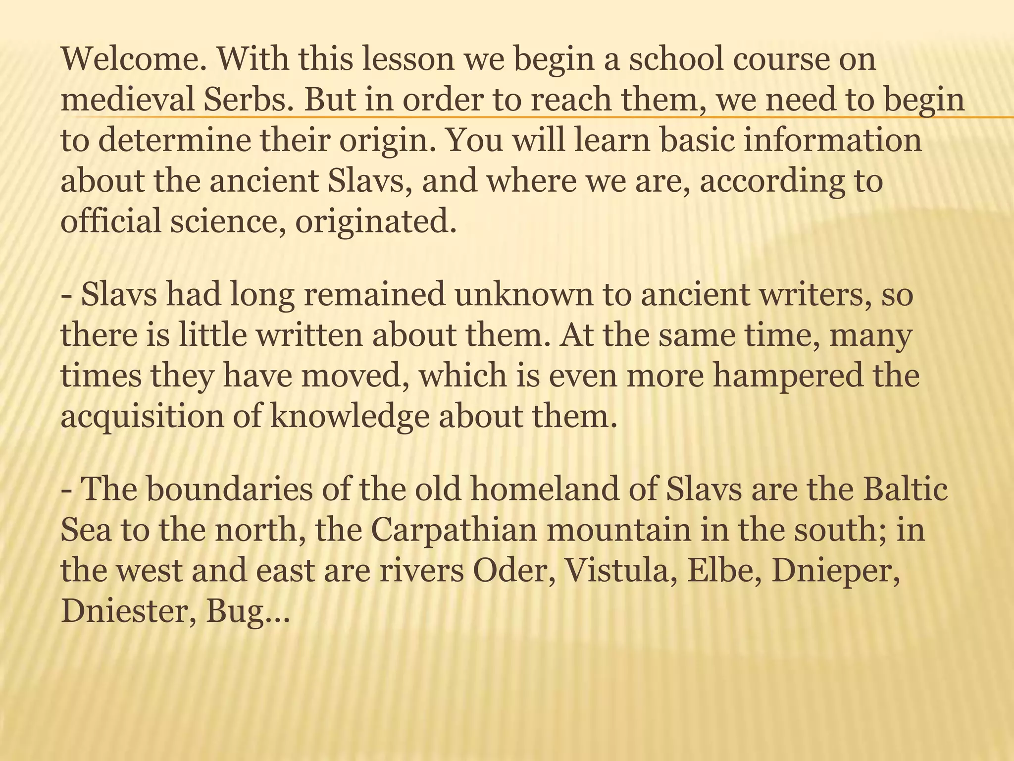 1 - The settlement of the Slavs in the Balkan | PPTX