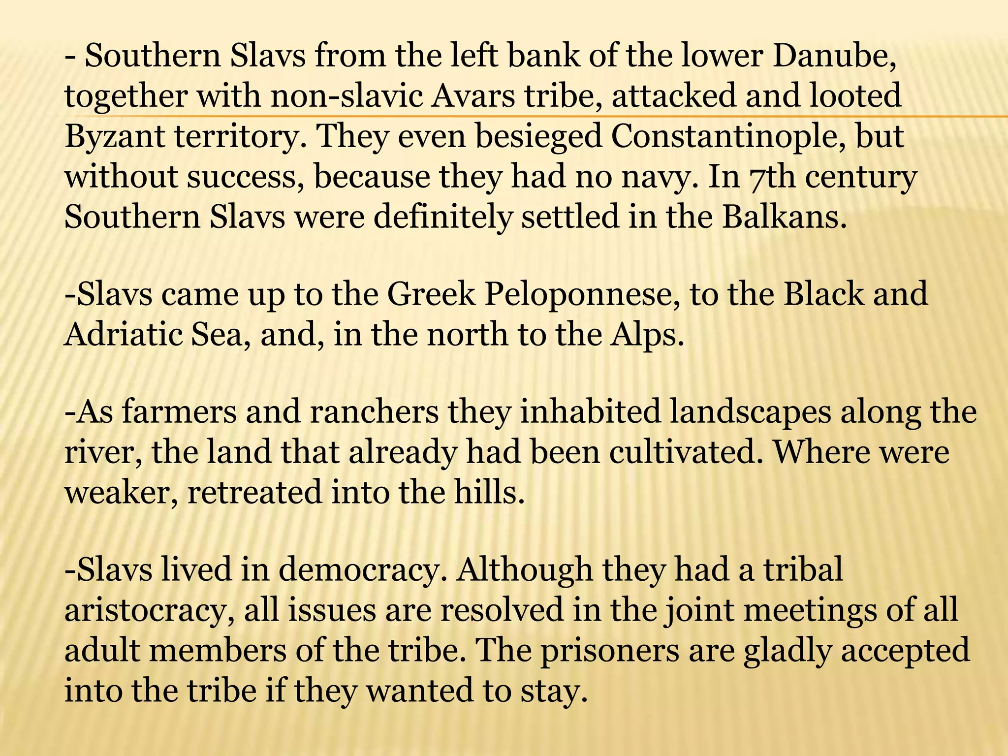 1 - The settlement of the Slavs in the Balkan | PPTX