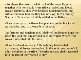1 - The settlement of the Slavs in the Balkan | PPT