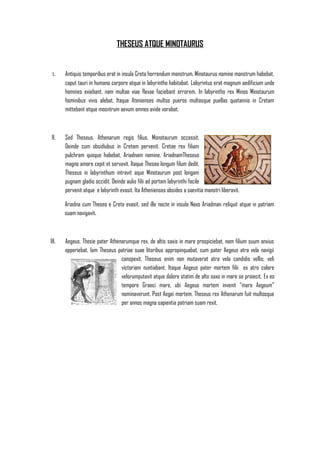 Theseus atque minotaurus en latín | DOC