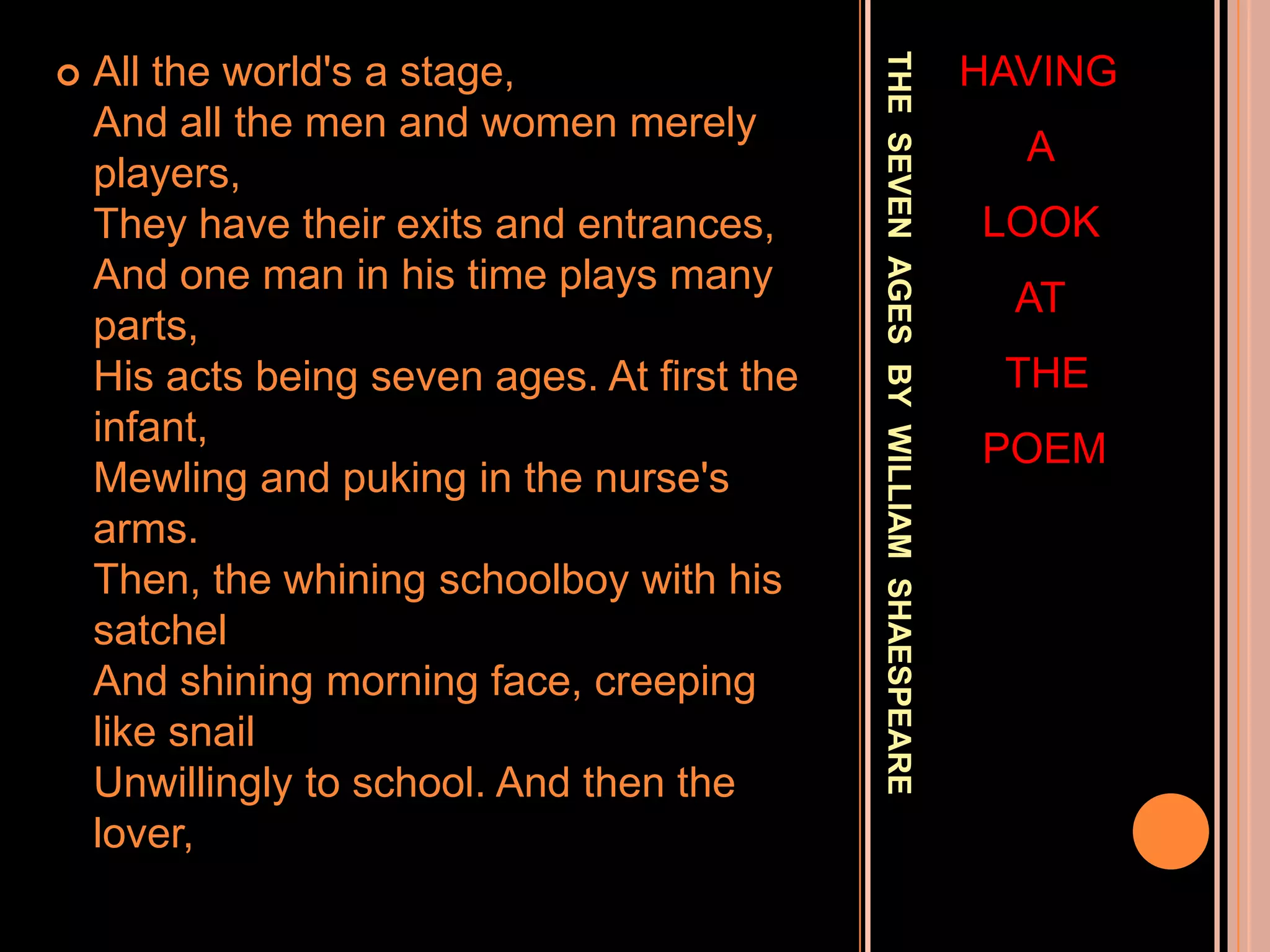 The seven ages | PPTX