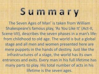 The seven ages | PPTX