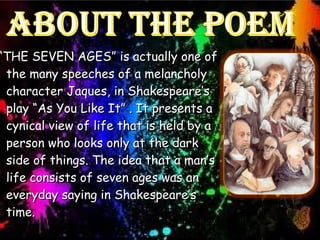 The seven ages by william shakespeare | PPT