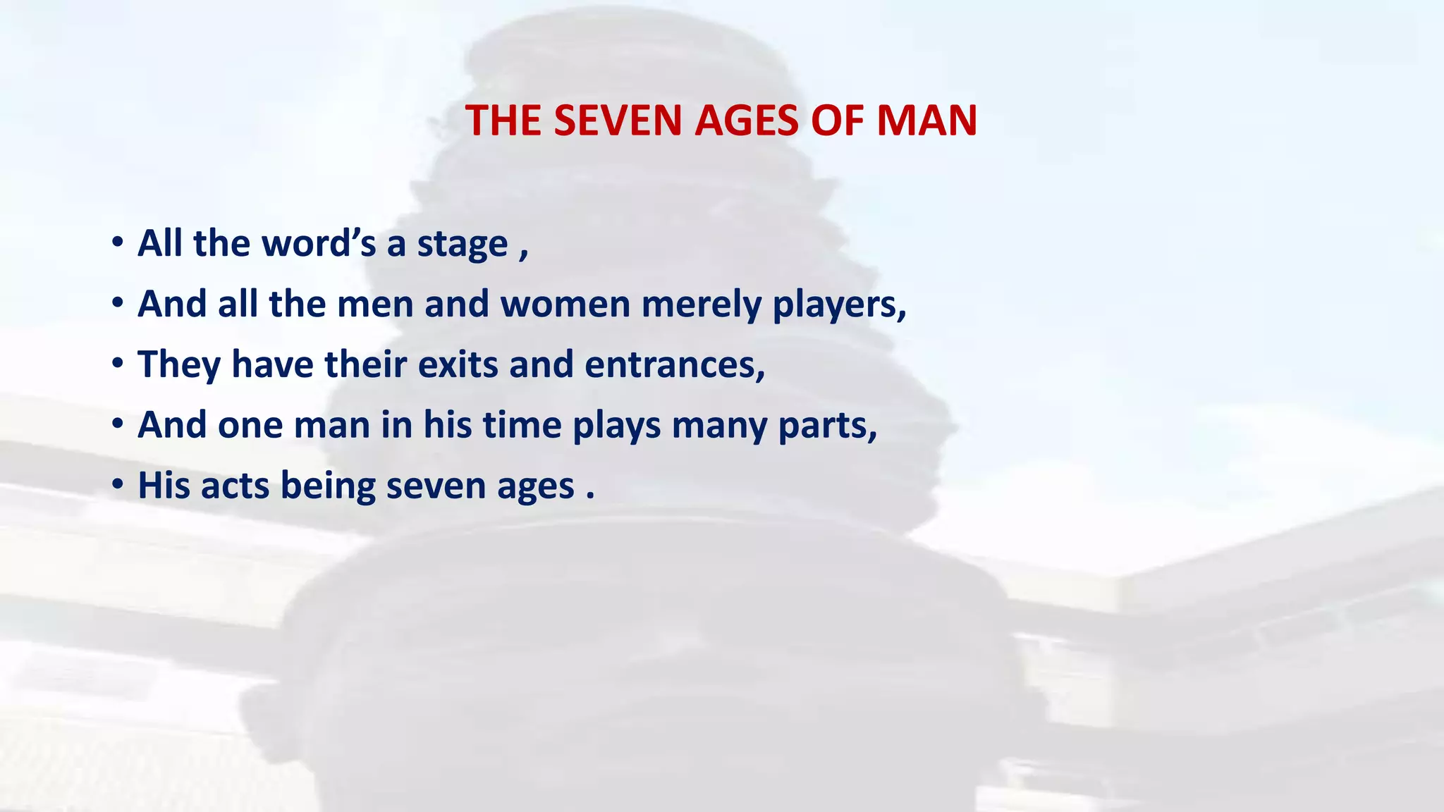 The seven ages of man | PPTX