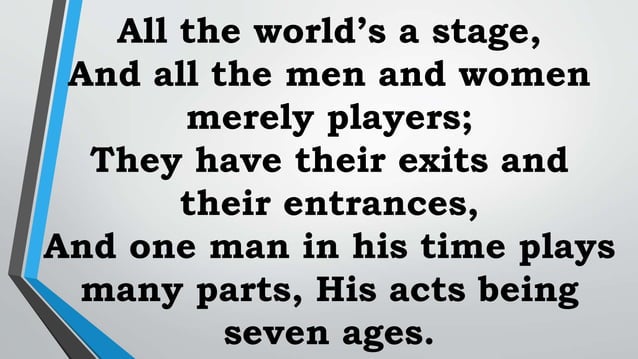 The seven ages of man | PPTX