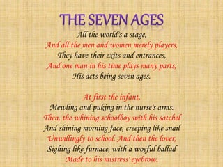 The seven ages ppt | PPTX