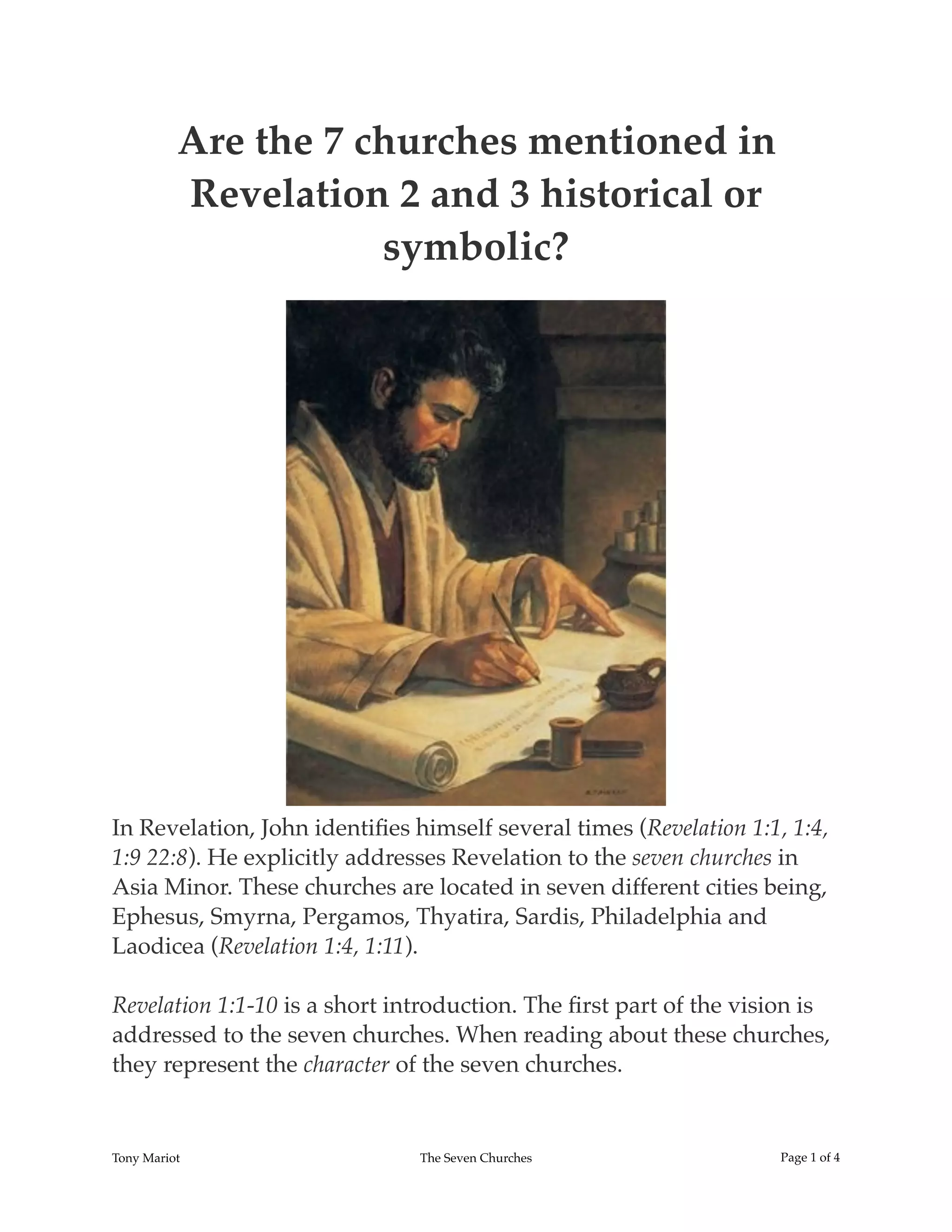 The Seven Churches | PDF