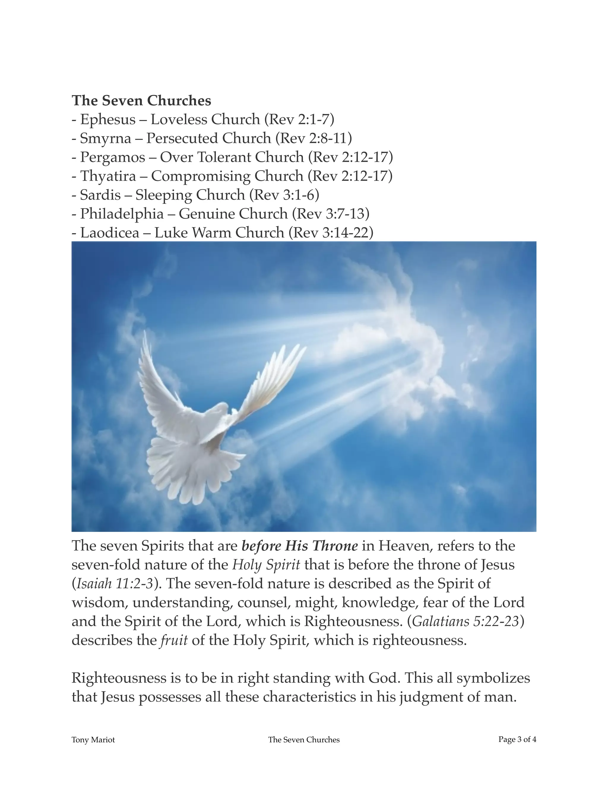 The Seven Churches | PDF