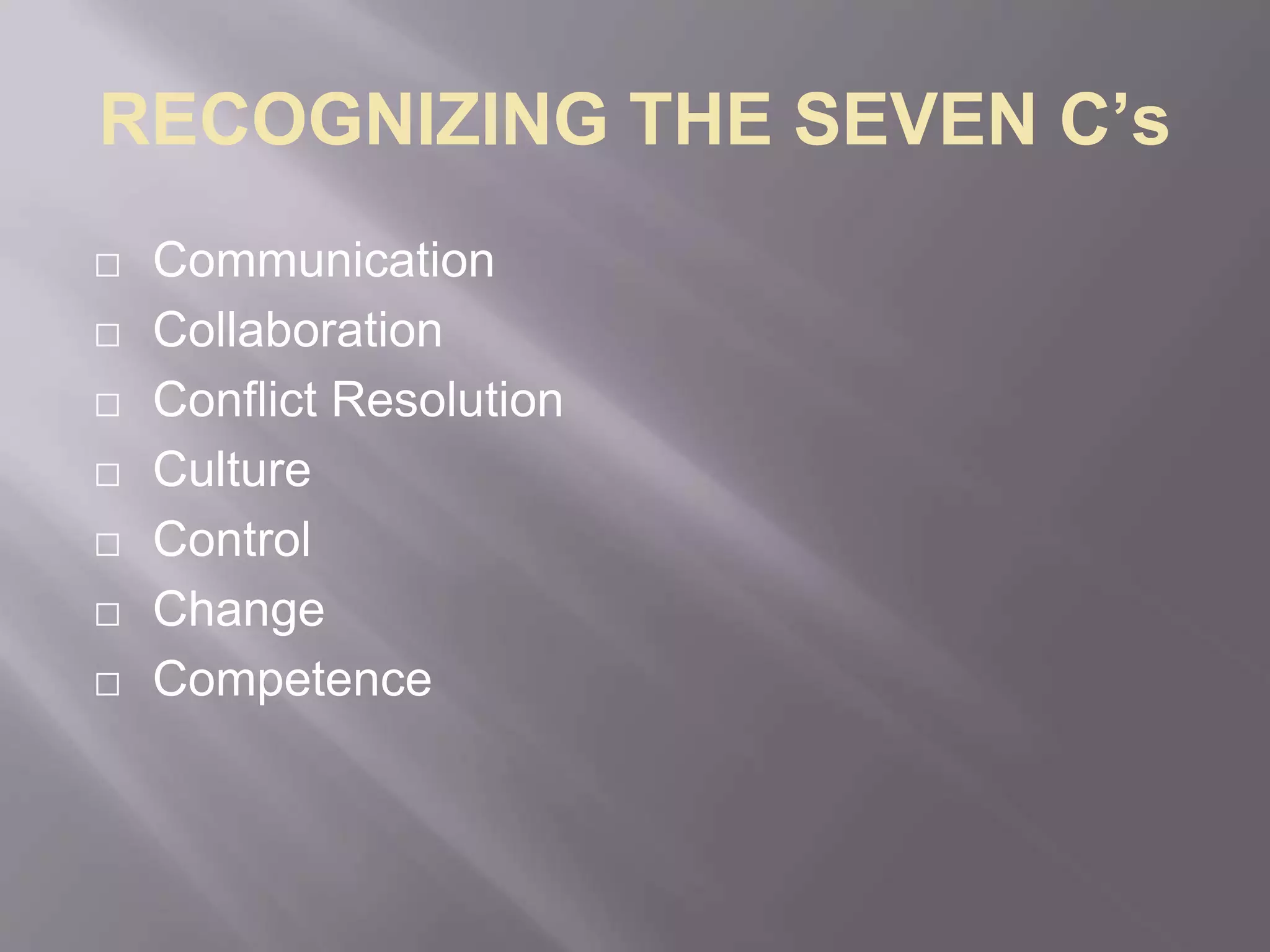 THE SEVEN C’S IN NURSE/PHYSICIAN RELATIONSHIP - By Joyce Asabor | PPT