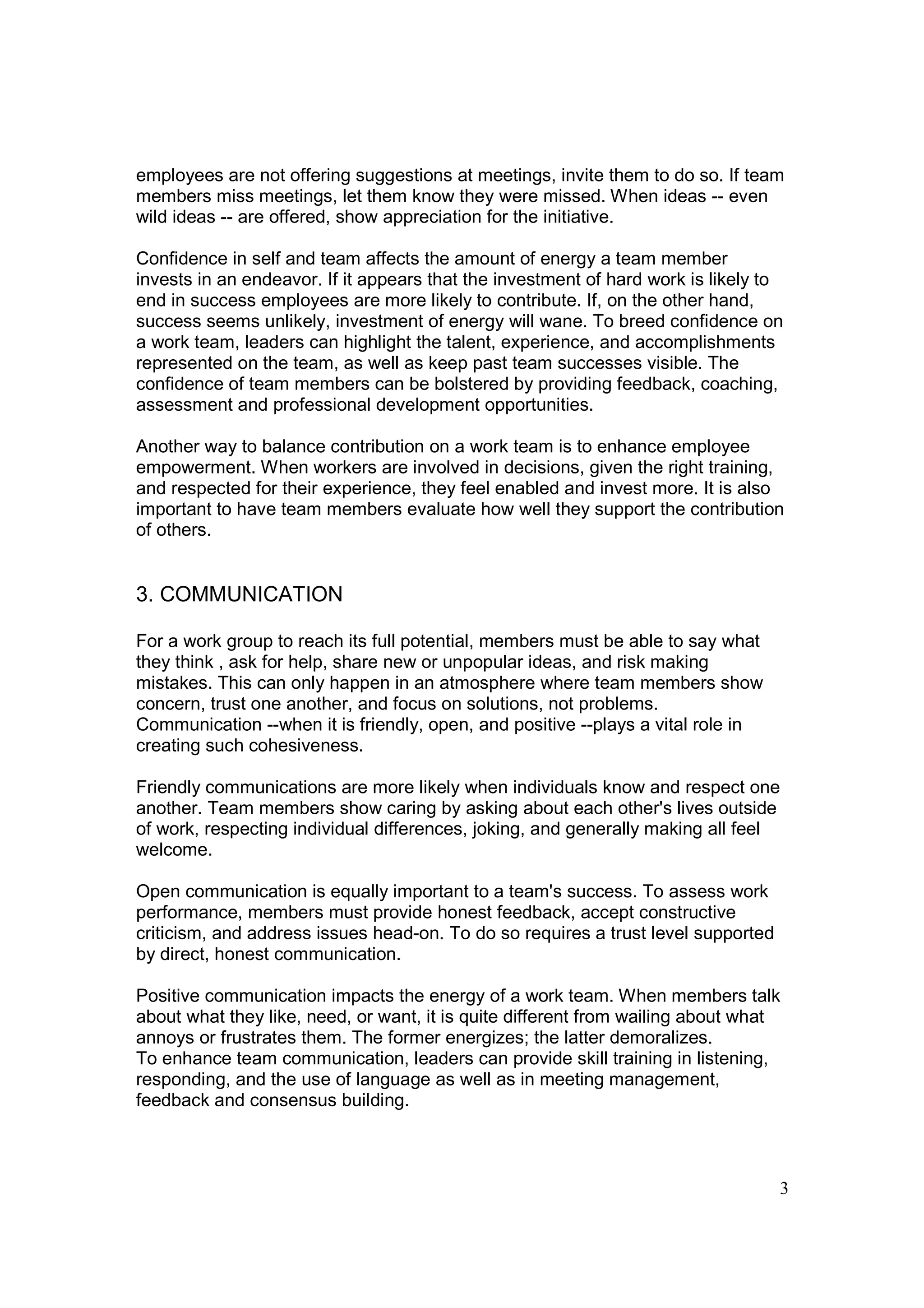 The seven c to building great workteams | PDF