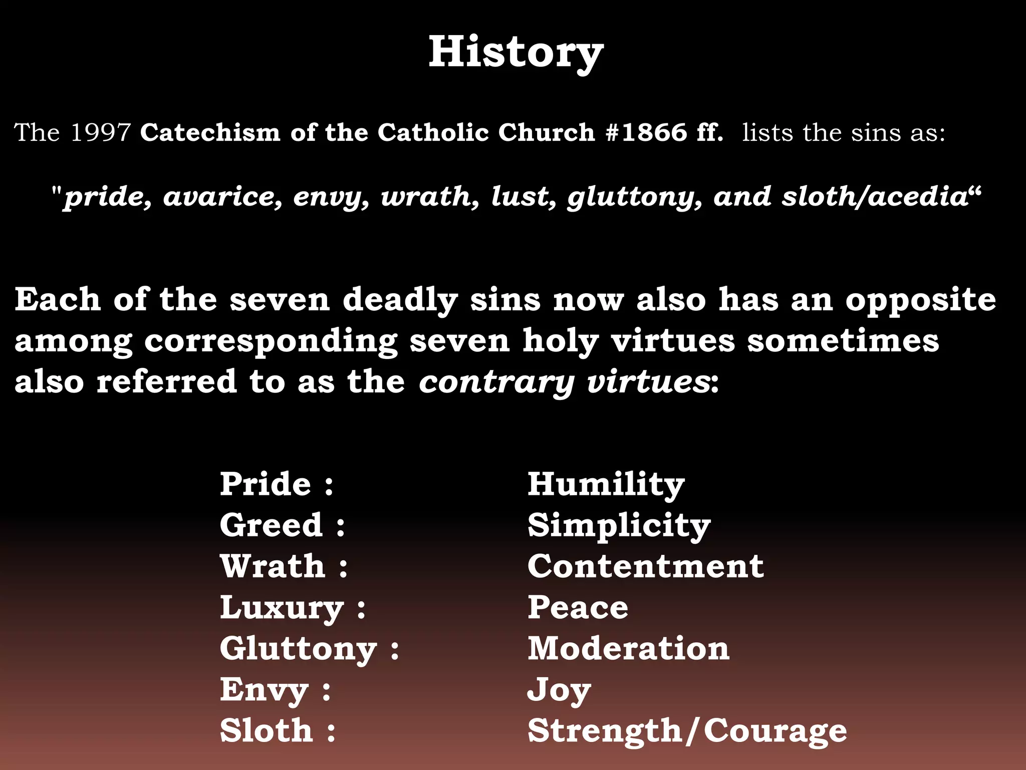 The Seven Deadly Sins | PPTX